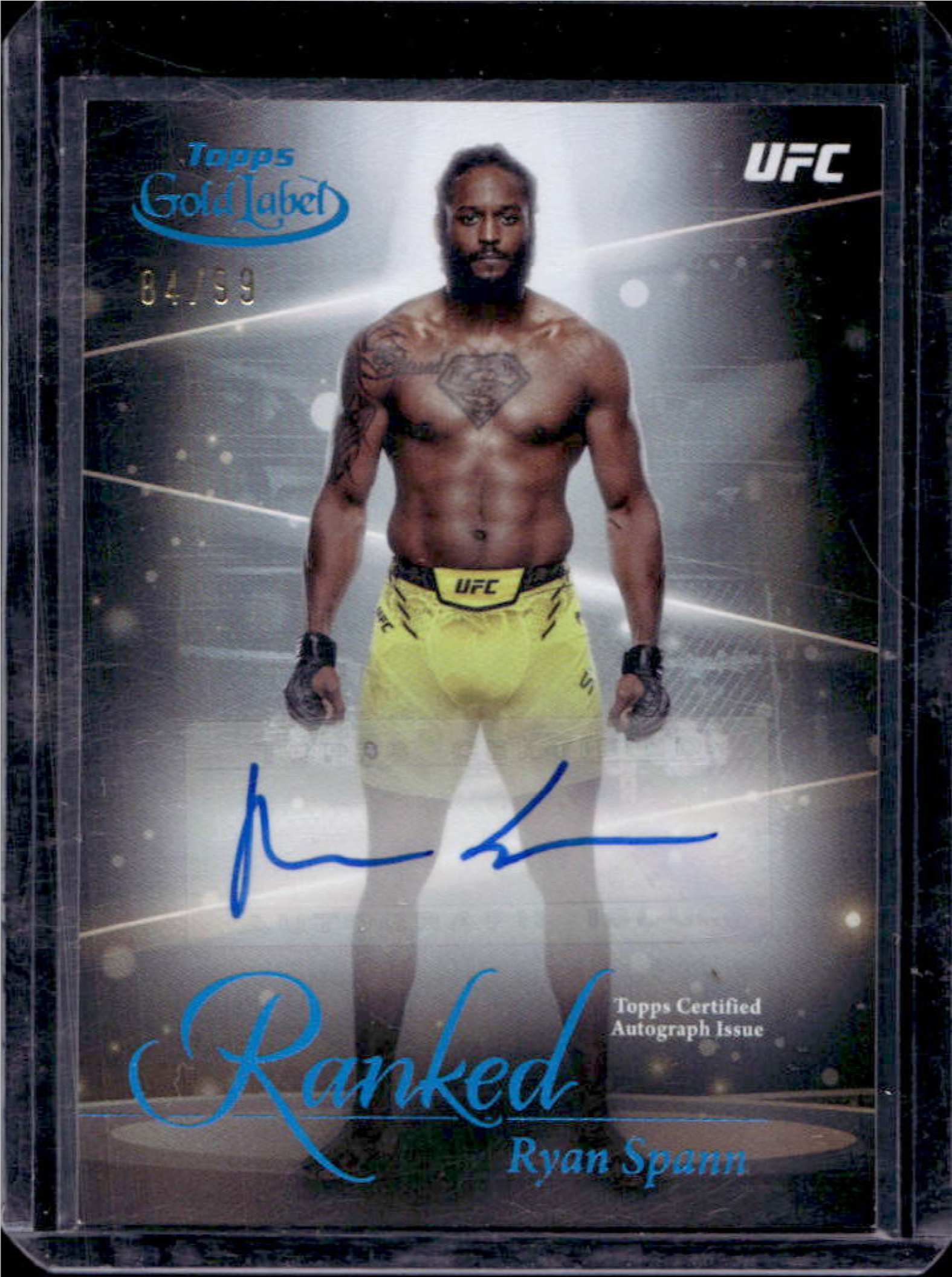 Ryan Spann 2024 Topps Gold Label UFC #RIK-RSP Ranked Ink - Blue /99 ...