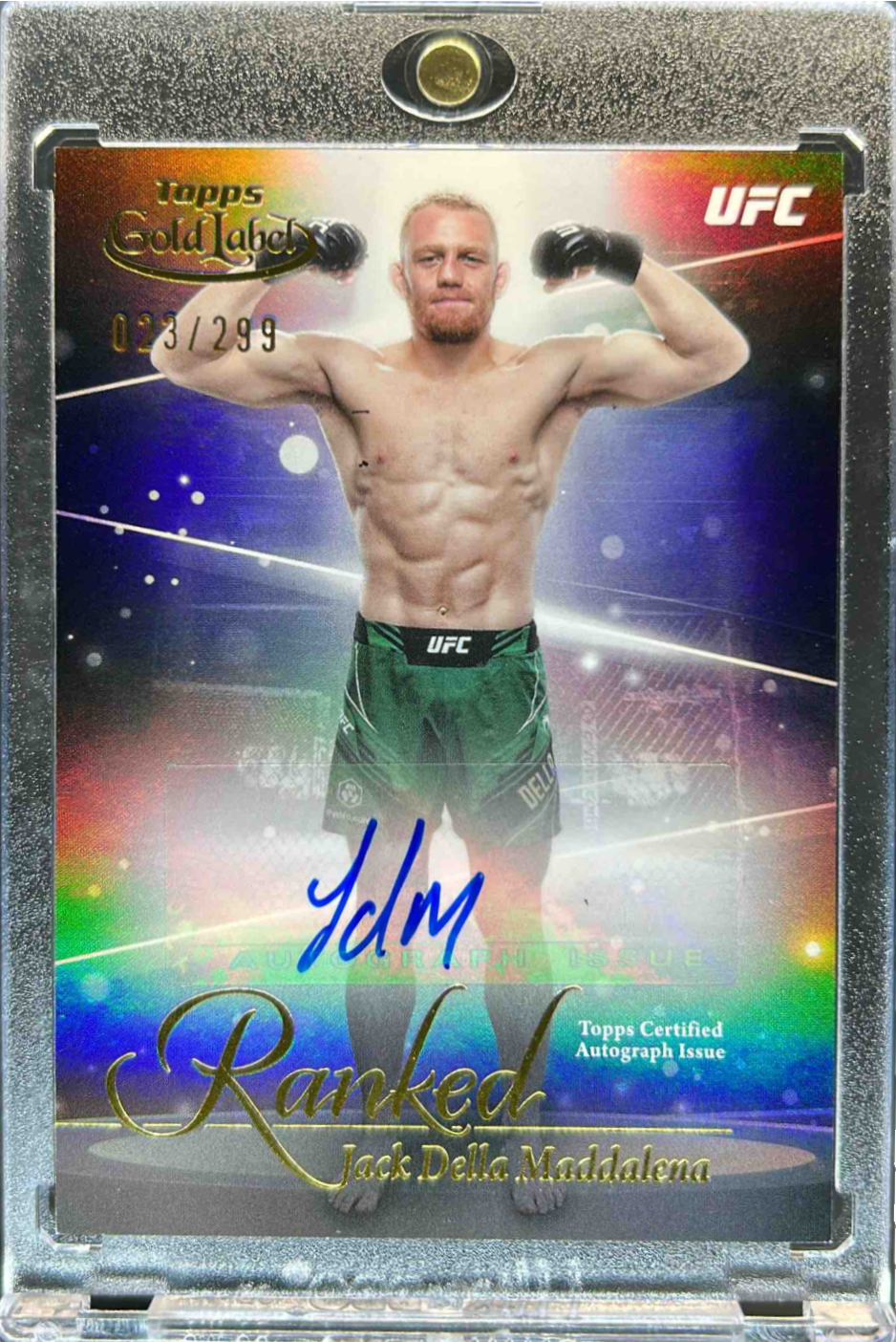Jack Della Maddalena 2024 Topps Gold Label UFC #RIK-JDM Ranked Ink /299 ...