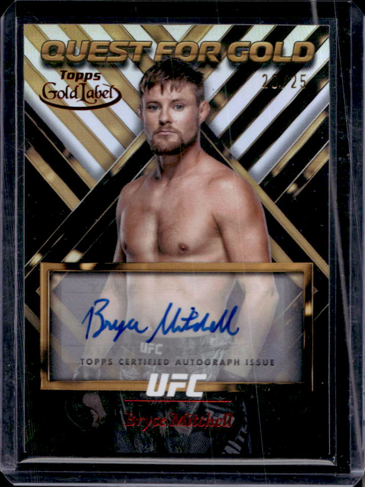 Bryce Mitchell 2024 Topps Gold Label UFC #QGS-BMI Quest For Gold ...