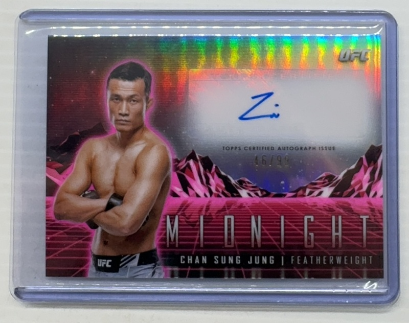 Chan Sung Jung 2024 Topps Midnight UFC #HS-CSJ Horizon Signatures ...