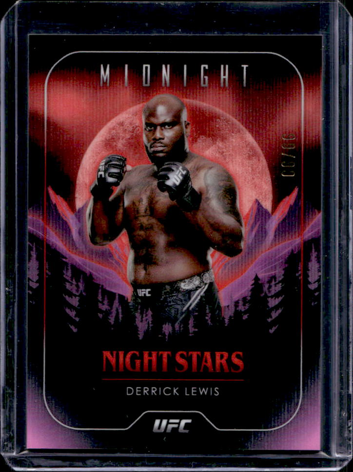 Derrick Lewis 2024 Topps Midnight UFC #NS-3 Night Stars - Twilight /99 ...