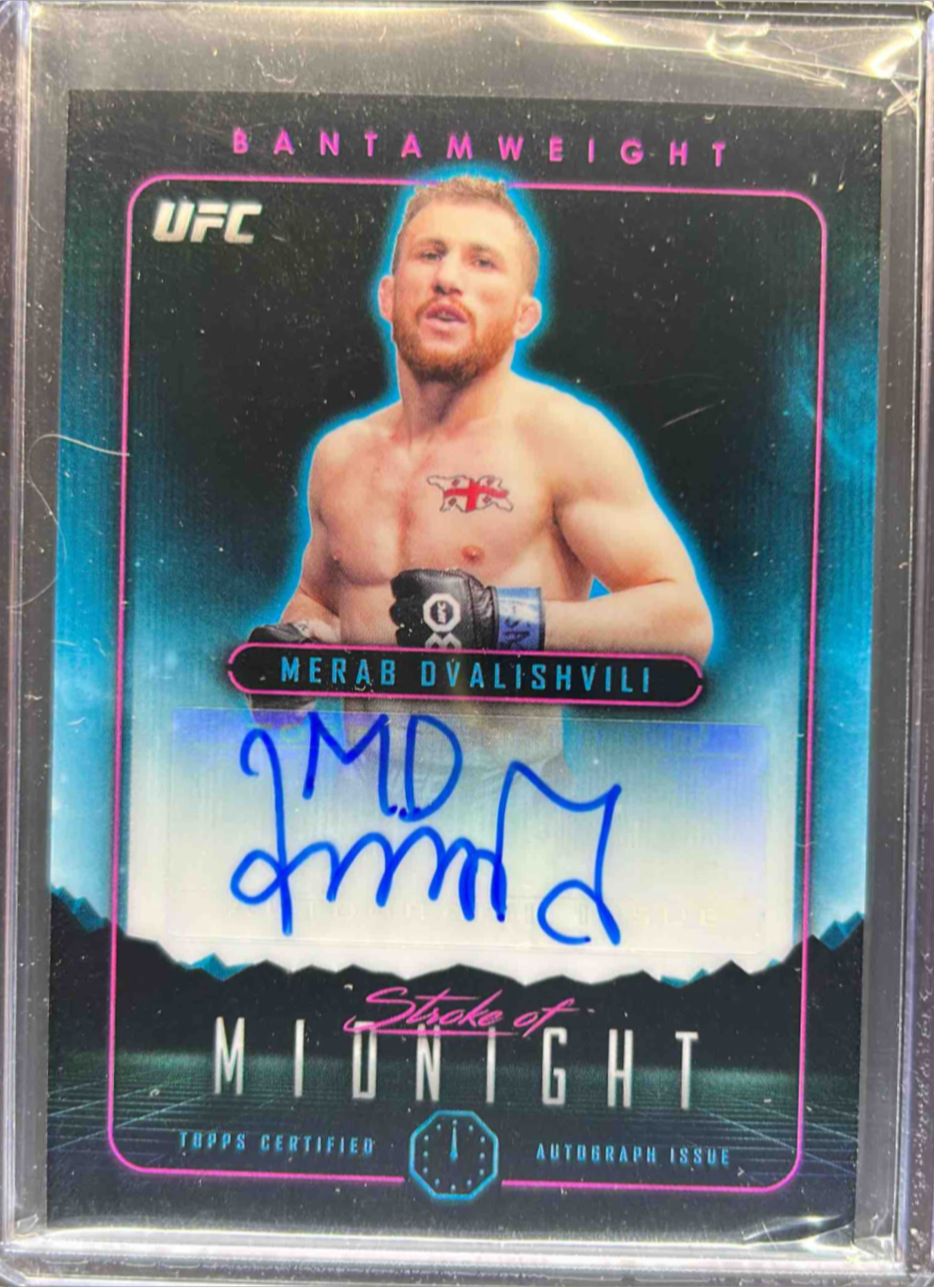 Merab Dvalishvili 2024 Topps Midnight UFC #SMA-MDI Stroke of Midnight ...