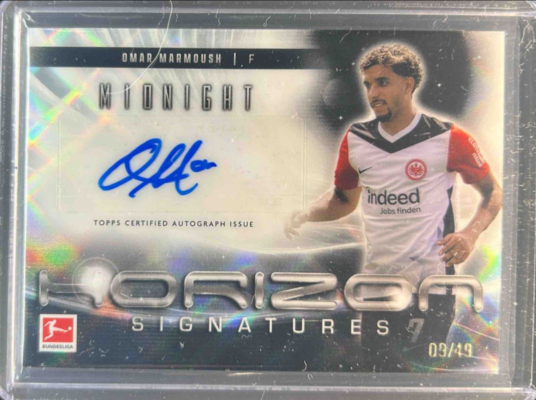 Omar Marmoush 2024 Topps Bundesliga Midnight #HS-OM Horizon Signatures ...
