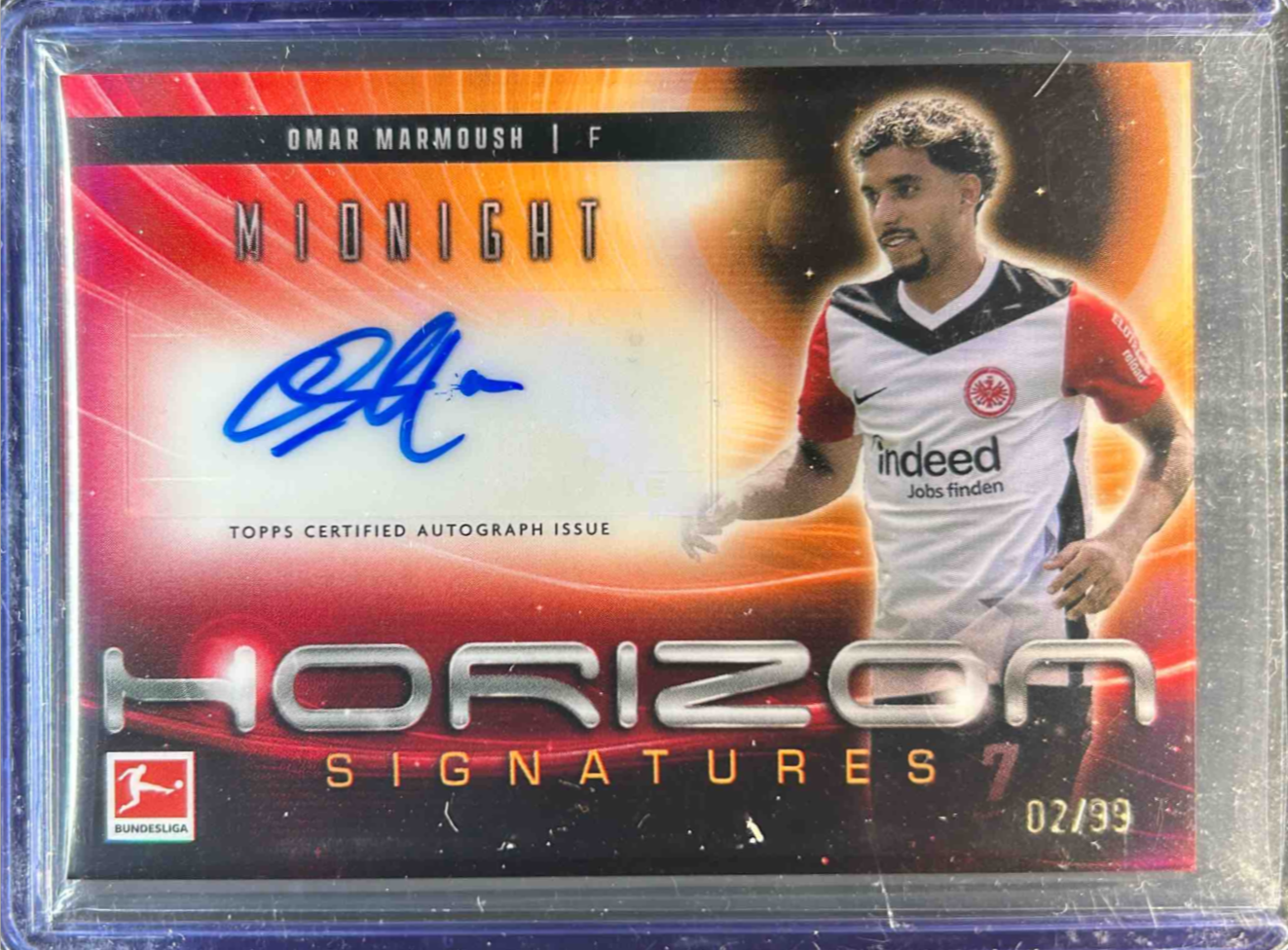 Omar Marmoush 2024 Topps Bundesliga Midnight #HS-OM Horizon Signatures ...
