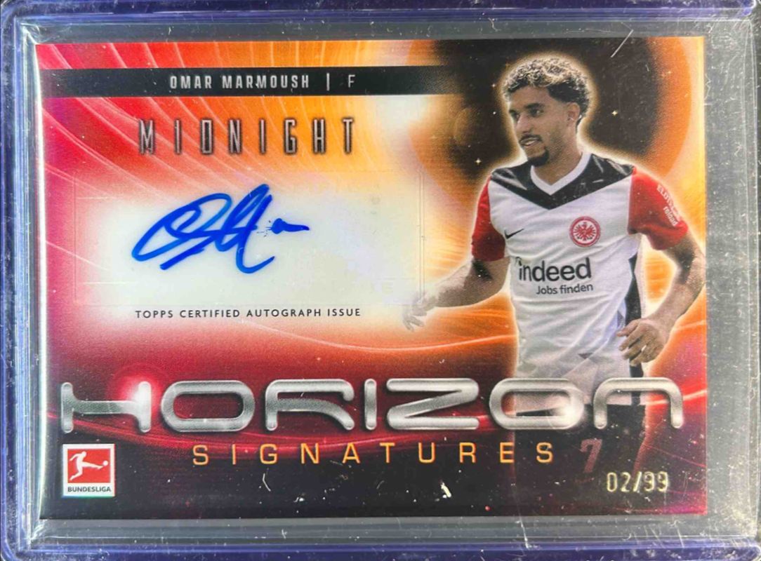 Omar Marmoush 2024 Topps Bundesliga Midnight #HS-OM Horizon Signatures ...