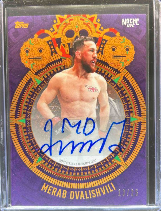 Merab Dvalishvili 2024 Topps Noche UFC #2A Autographs - Purple /25 ...