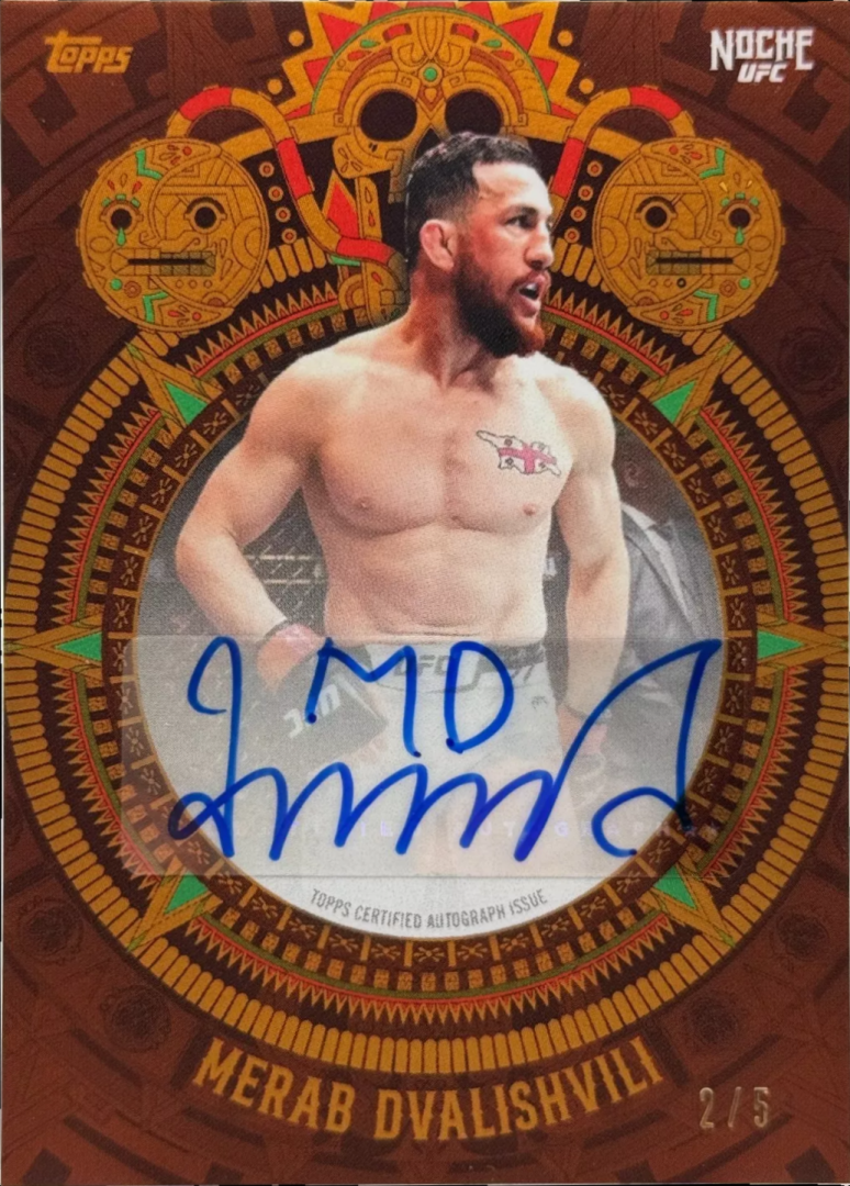 Merab Dvalishvili 2024 Topps Noche UFC #2C Autographs - Orange /5 Price ...