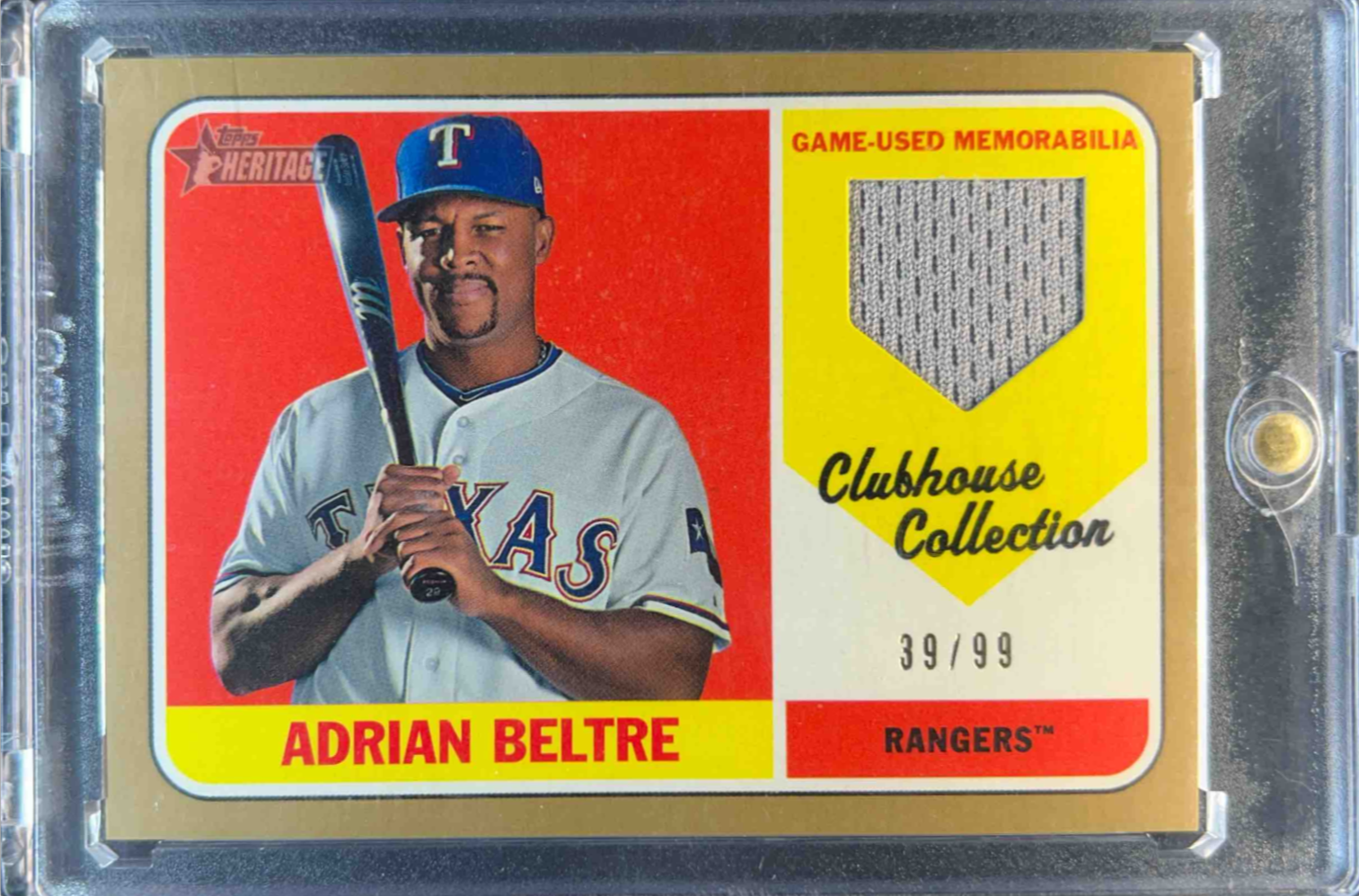 Adrian Beltre 2018 Topps Heritage #CCR-AB Clubhouse Collection Relics ...