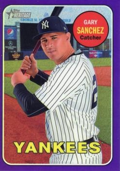 Gary Sanchez 2018 Topps Heritage #THC-191 Chrome - Purple Hot Box ...