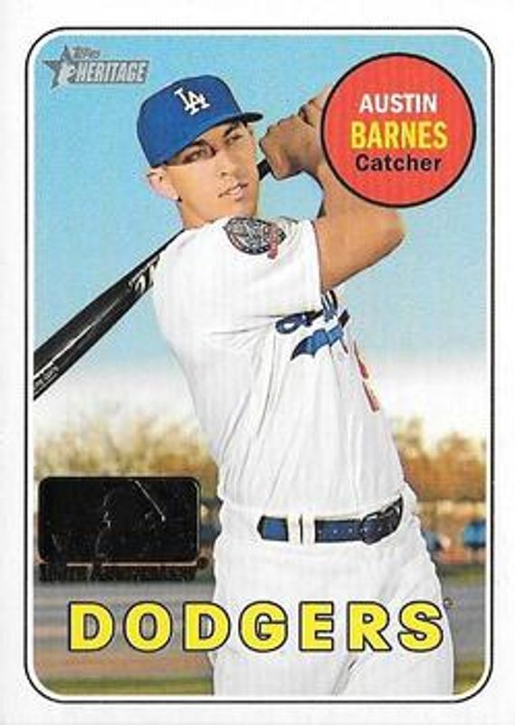 Austin Barnes 2018 Topps Heritage #660 100th Anniversary Price Guide ...