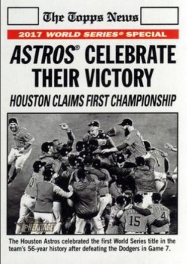 Astros Celebrate Their Victory Baseball Cards Price Guide - Sports Card ...