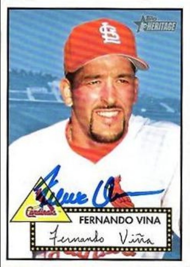 Fernando Vina 2001 Topps Heritage #THA-FV Real One Autographs Price ...