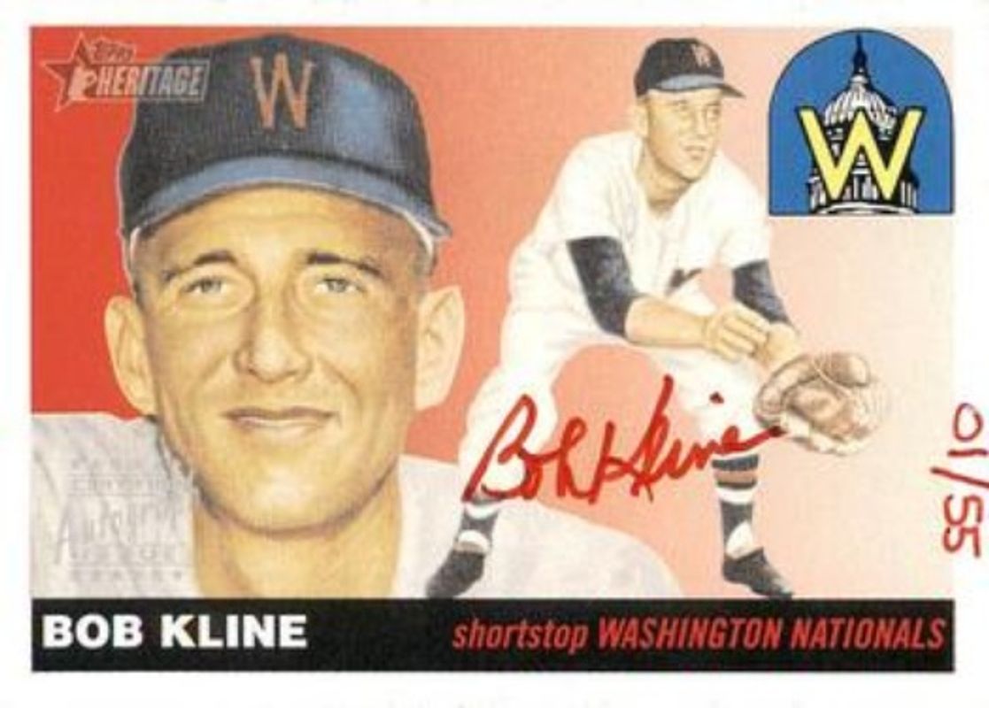 Bob Kline 2004 Topps Heritage #RO-BK Real One Autographs - Red Ink /55 ...