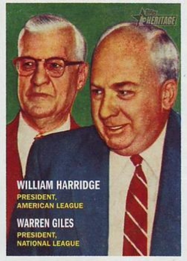 Warren Giles / Will Harridge 2006 Topps Heritage #100 Base Price Guide ...