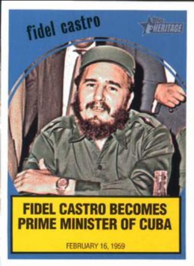 Fidel Castro Becomes Prime Minister of Cuba Baseball Cards Price Guide ...