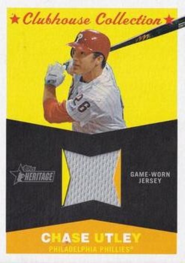 Chase Utley 2009 Topps Heritage #CC-CU Clubhouse Collection Relics ...