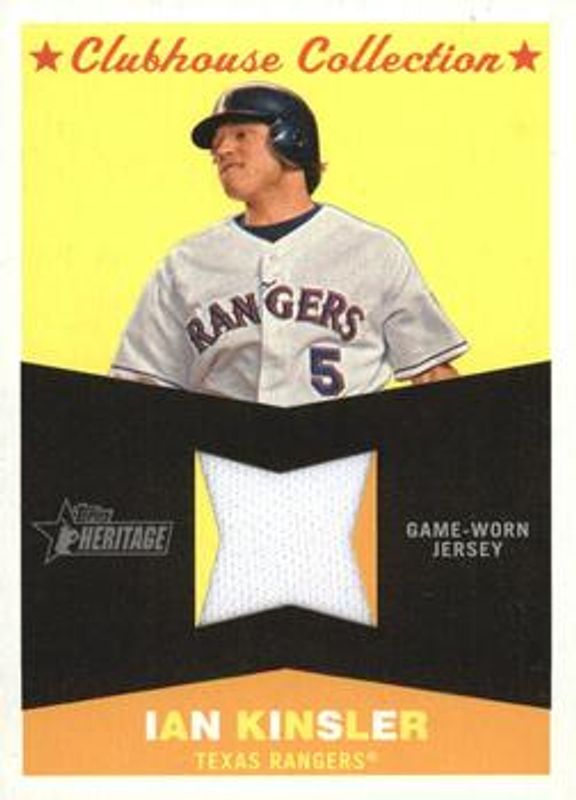 Ian Kinsler 2009 Topps Heritage #CC-IK Clubhouse Collection Relics ...