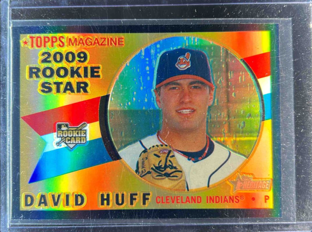 David Huff 2009 Topps Heritage #CHR133 Chrome Refractor Black /60 Price ...
