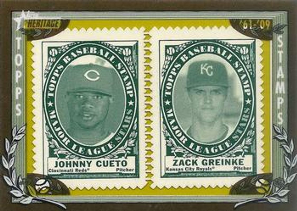 Johnny Cueto 2010 Topps Heritage Framed Dual Stamps /50 Price Guide ...