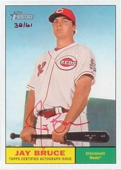 Jay Bruce 2010 Topps Heritage #ROAJB Real One Autographs - Red Ink /61 ...