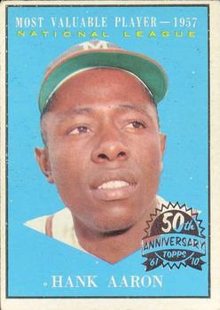Hank Aaron 2010 Topps Heritage #484 50th Anniversary Buybacks Price ...