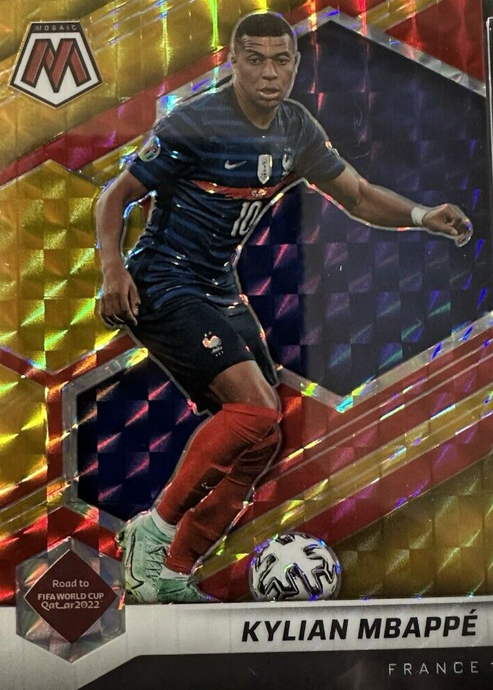Kylian Mbappe 2021 Mosaic Road to FIFA World Cup #6 Choice Red & Gold ...