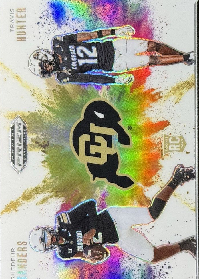 Shedeur Sanders / Travis Hunter 2025 Prizm Draft Picks #2 Color Blast ...