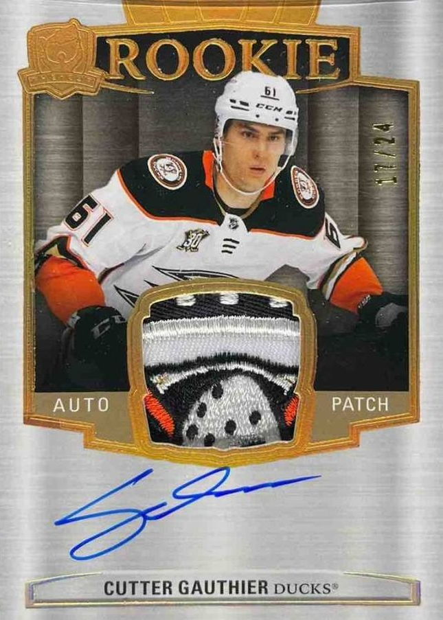 Cutter Gauthier 2024 Upper Deck The Cup #150 Rookie Patch Auto - Gold ...