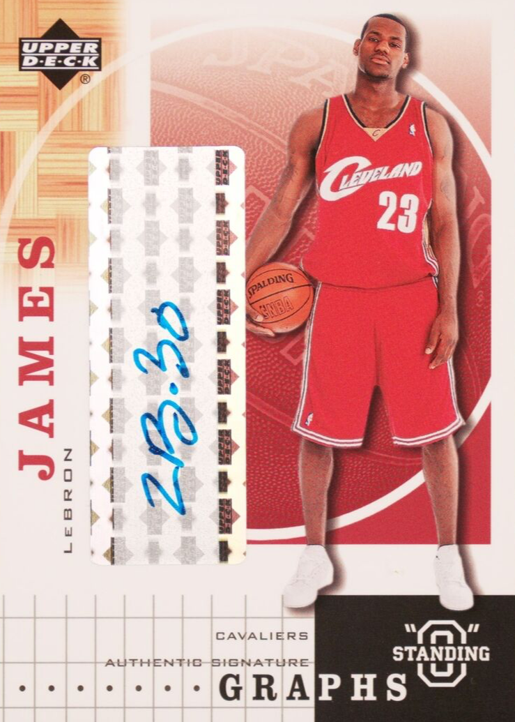 LeBron James 2003 Upper Deck Standing O #LJ Graphs Autographs Price ...