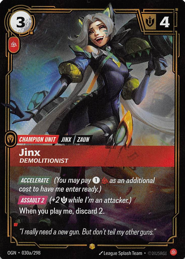 Jinx - Demolitionist 2025 Origins #030a/298 Showcase (Alternate Art ...