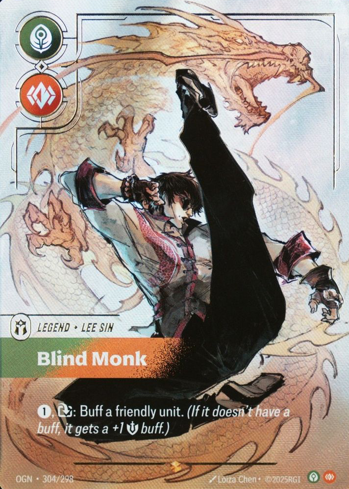 Lee Sin - Blind Monk 2025 Origins #304/298 Overnumber Showcase Price ...