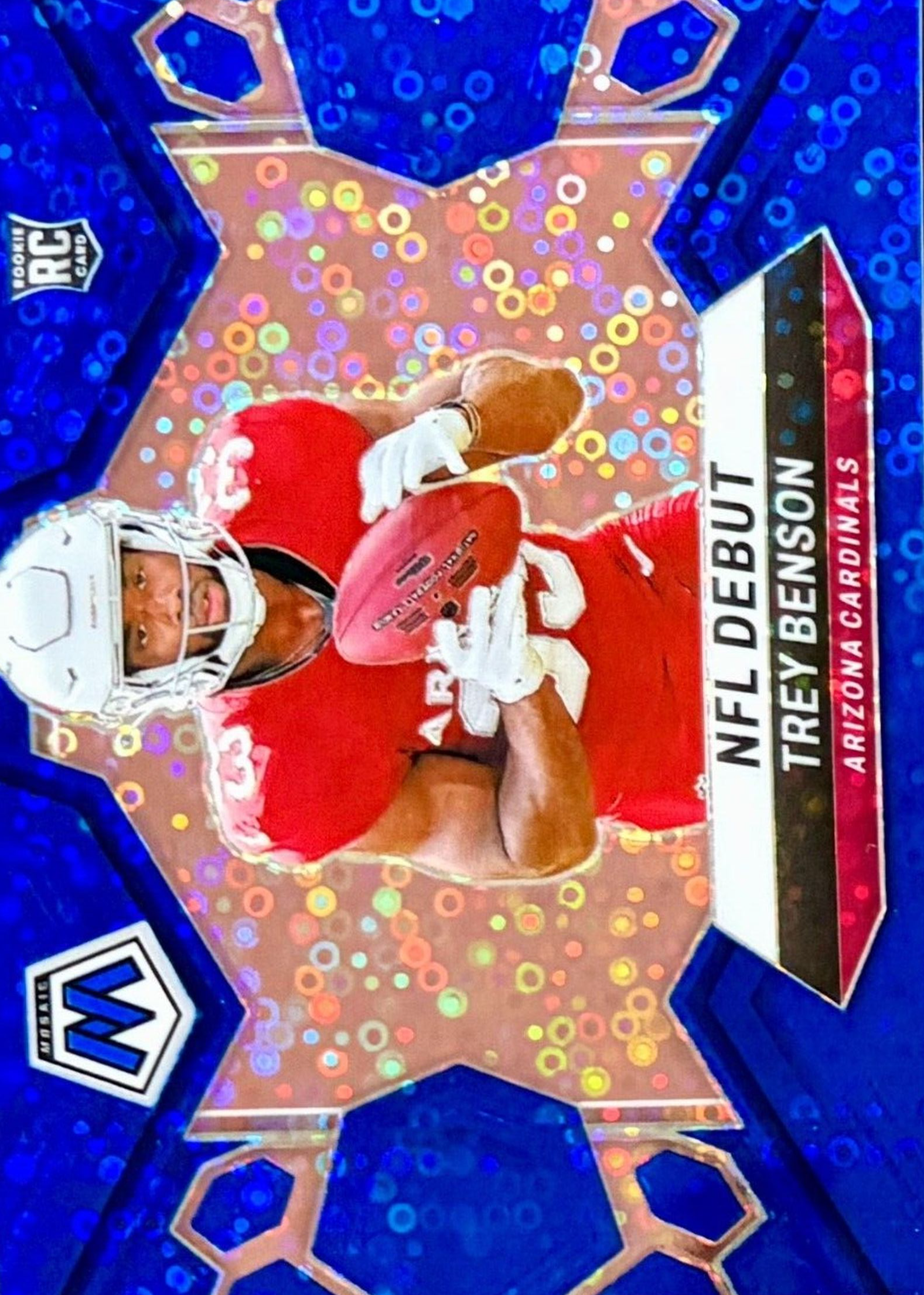 Trey Benson 2024 Mosaic #277 NFL Debut - No Huddle Blue /75 Price Guide ...