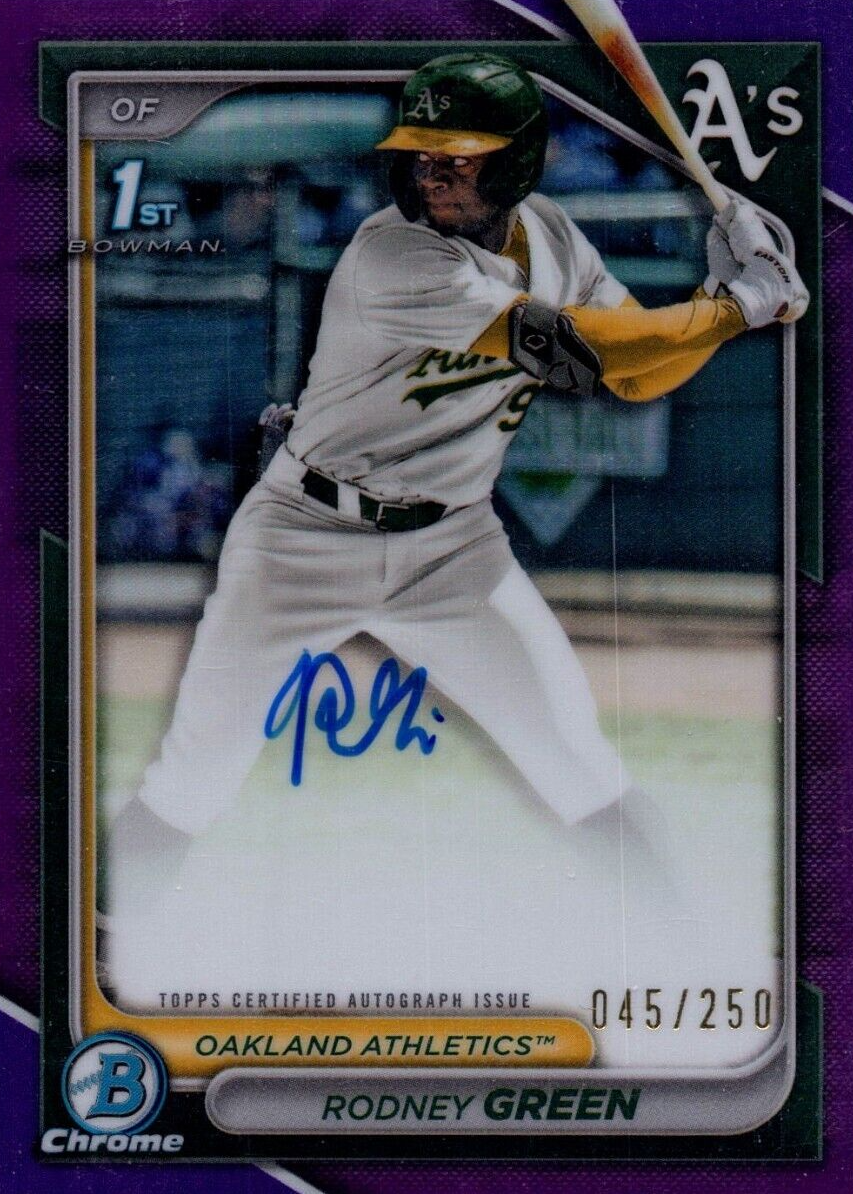 Rodney Green 2024 Bowman Draft #CPA-RG Chrome DP Auto - Purple ...