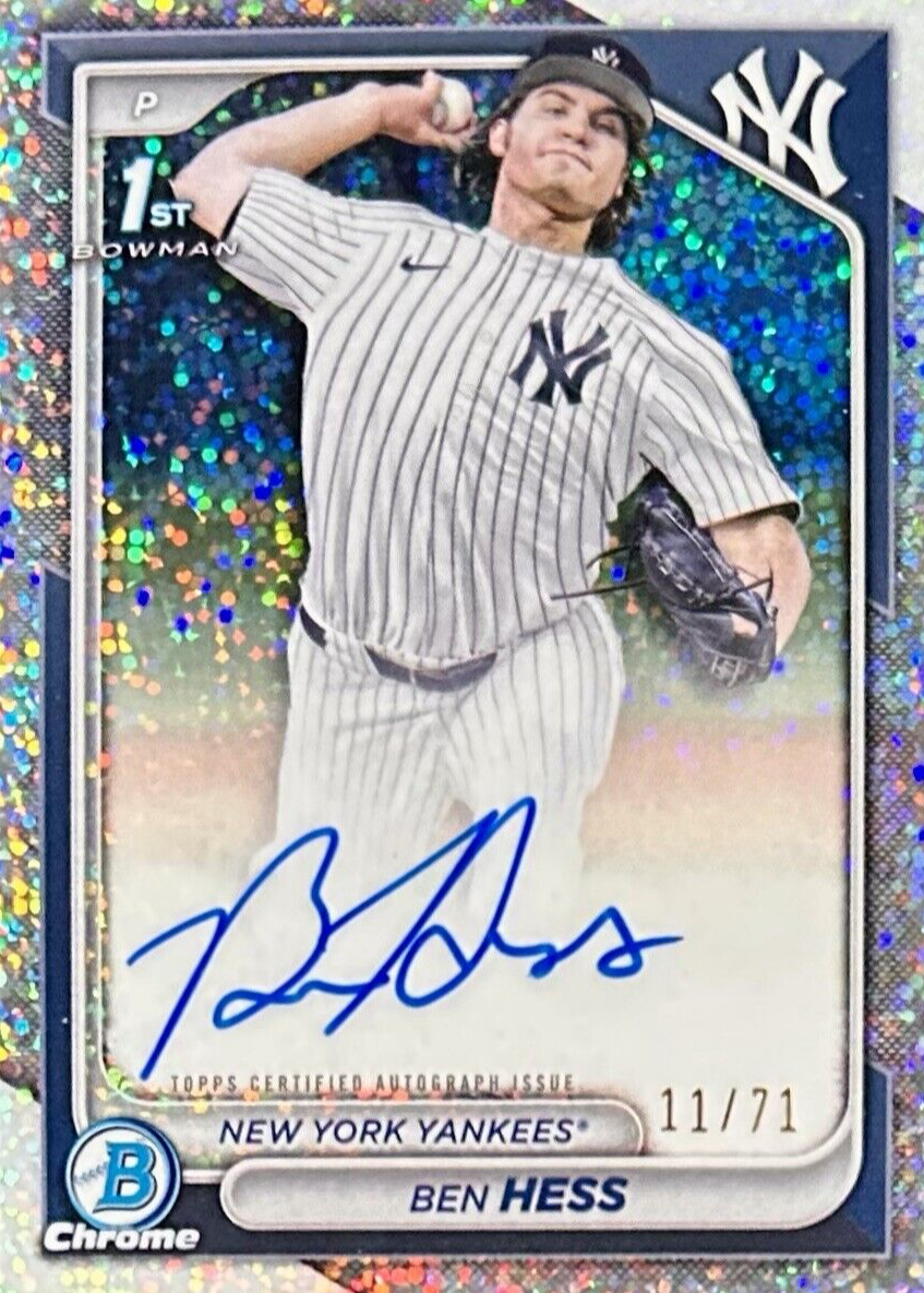 Ben Hess 2024 Bowman Draft #CPA-BH Chrome DP Auto - Sparkles Refractor ...