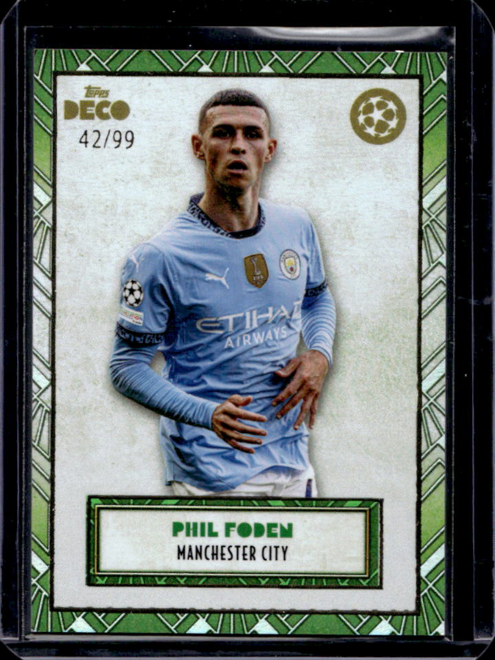 Phil Foden 2024 Topps Deco UEFA Club Competitions Current Stars - Green ...