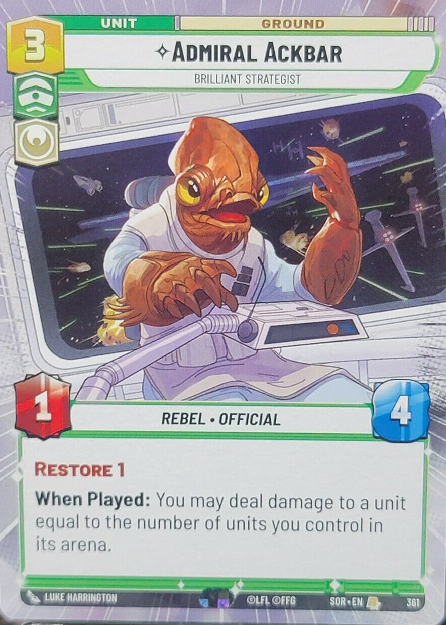 Admiral Ackbar Star Wars Cards Price Guide - Sports Card Investor