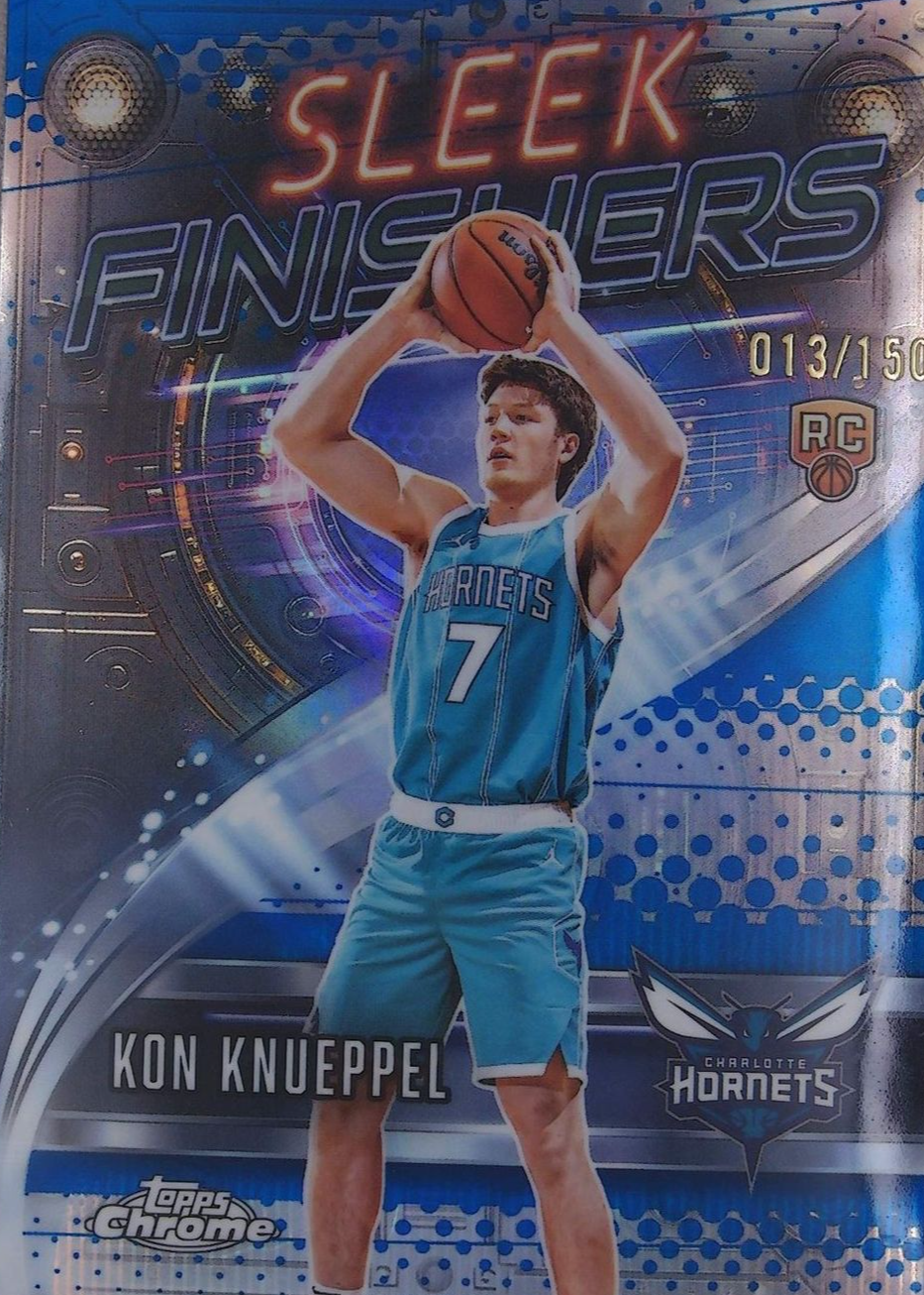 Kon Knueppel 2025 Topps Chrome #SF-24 Sleek Finishers - Blue Refractor ...