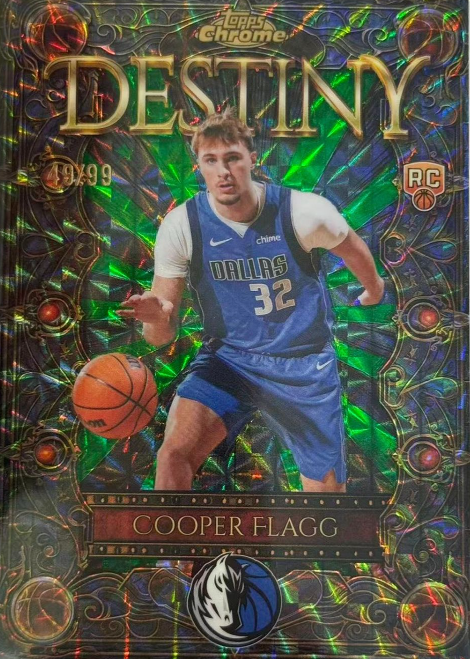 Cooper Flagg 2025 Topps Chrome #D-1 Destiny - Green Geometric Refractor ...
