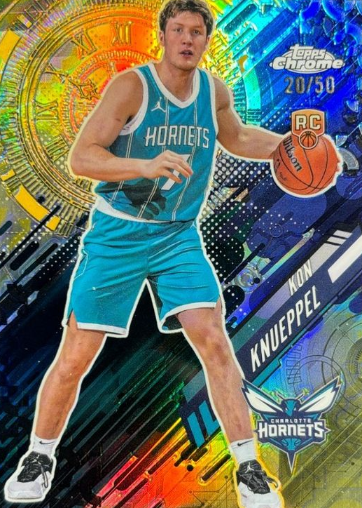 Kon Knueppel 2025 Topps Chrome #GT-19 Go Time - Gold Refractor /50 ...
