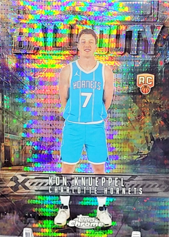 Kon Knueppel 2025 Topps Chrome #BD-23 Ball of Duty - Pulsar Refractor ...