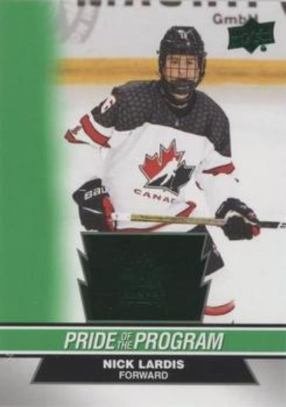 Nick Lardis 2023 Upper Deck Team Canada Juniors #94 Green Price Guide ...