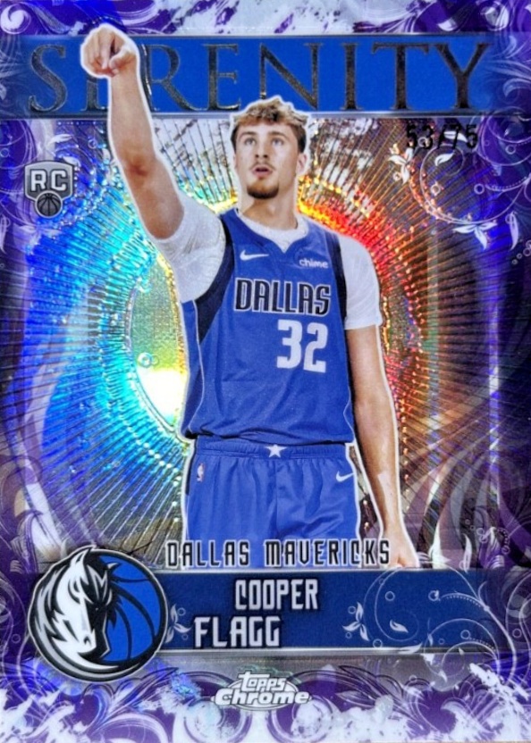 Cooper Flagg 2025 Topps Chrome #SY-11 Serenity - Purple Refractor /75 ...