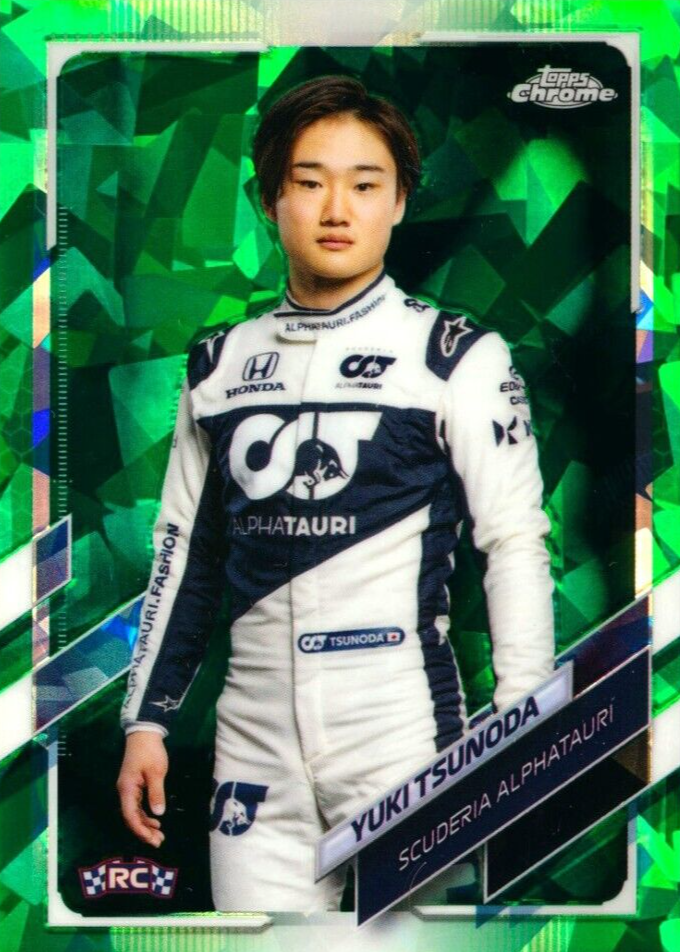 Yuki Tsunoda 2021 Topps Chrome Formula 1 Sapphire Edition #14 Green /75 ...
