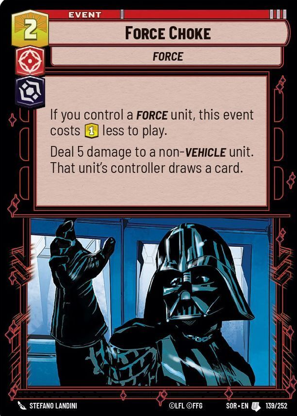 Force Choke 2024 Spark of Rebellion #139 Base Price Guide - Sports Card Investor