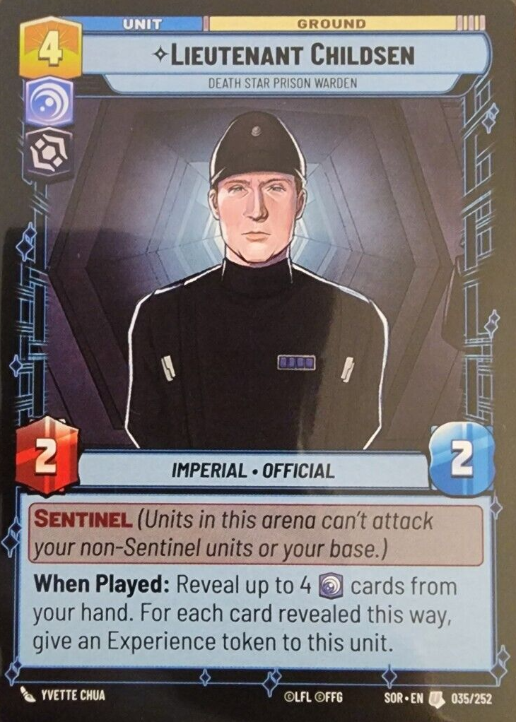 Lieutenant Childsen 2024 Spark of Rebellion #35 Base Price Guide ...