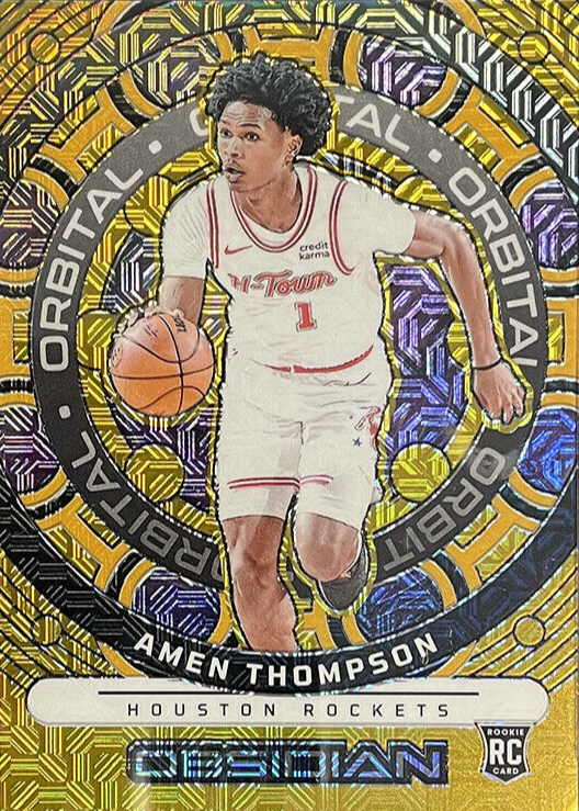 Amen Thompson 2023 Obsidian #4 Orbital - Electric Etch Gold Flood /10 ...