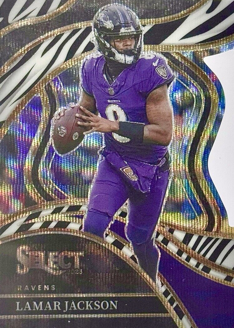 Lamar Jackson 2023 Select #241 Club Level Zebra Die-Cut /(SSP) Price ...