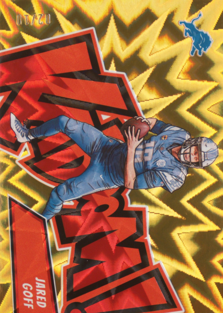 Jared Goff 2024 Absolute #3 Kaboom! (Horizontal) - Gold /10 Price Guide ...