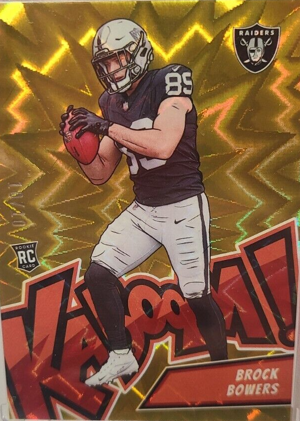 Brock Bowers 2024 Absolute #8 Kaboom! (Vertical) - Gold /10 Price Guide ...