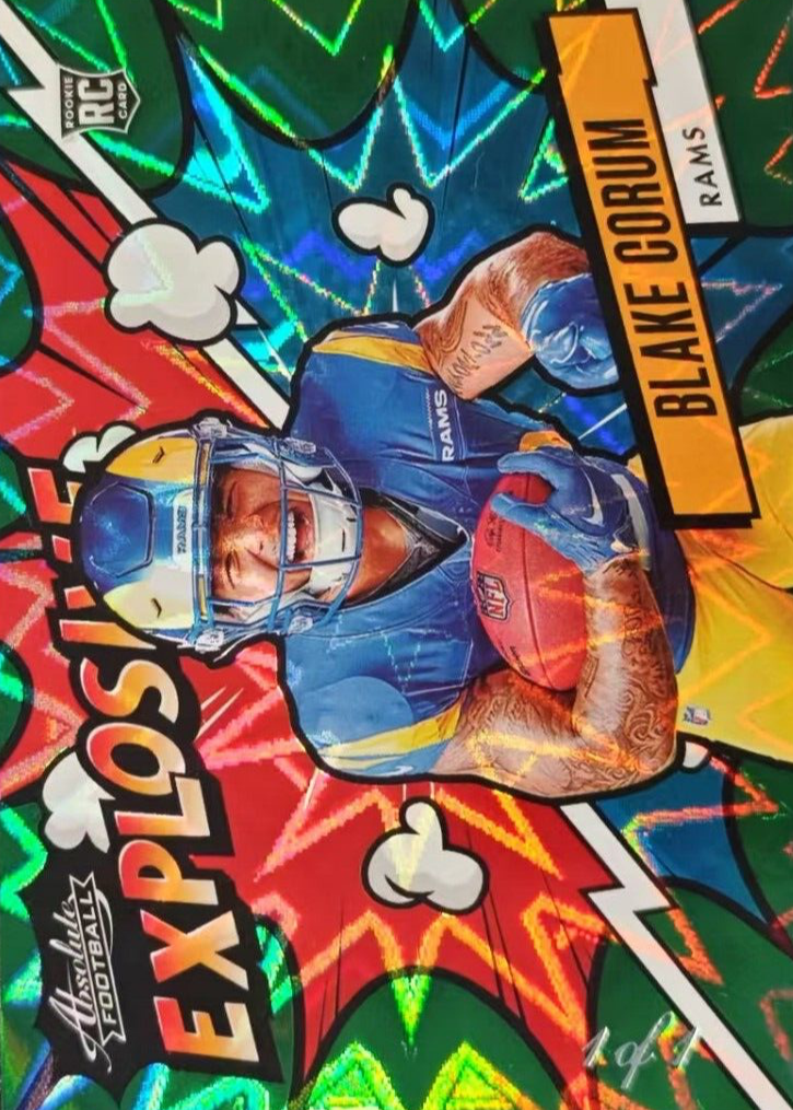 Blake Corum 2024 Absolute #EX-BCM Explosive - Green /1 Price Guide ...